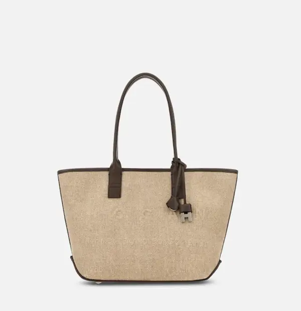 Hogan Canvas Address Shopping Bag