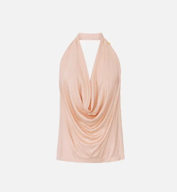Elisabetta Franchi Jersey Halterneck Top