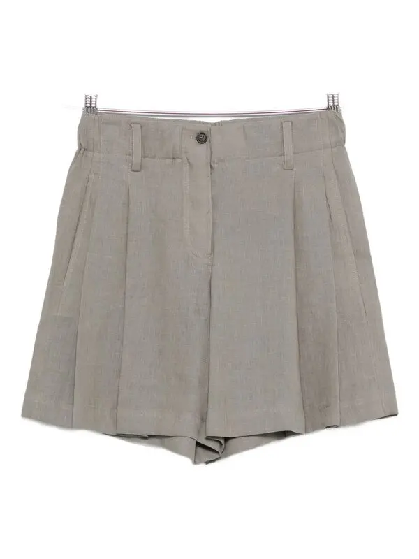 Brunello Cucinelli Linen Pleated Shorts