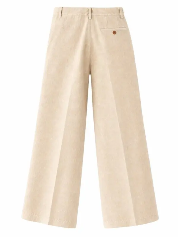 Aspesi Cotton And Linen Tailored Pants - Beige