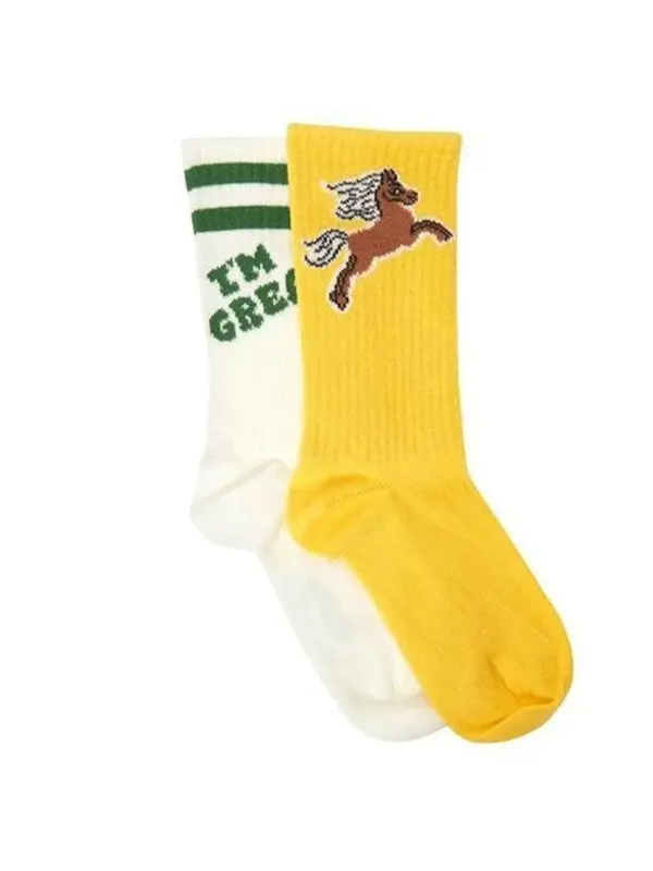 MINI RODINI 2-pack Printed Crew Socks