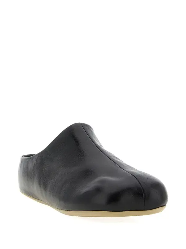 MAISON MARGIELA Leather Slippers - Black