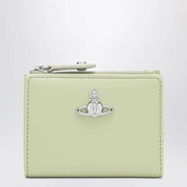 VIVIENNE WESTWOOD Wallet With Orb Logo In Pastel - Green