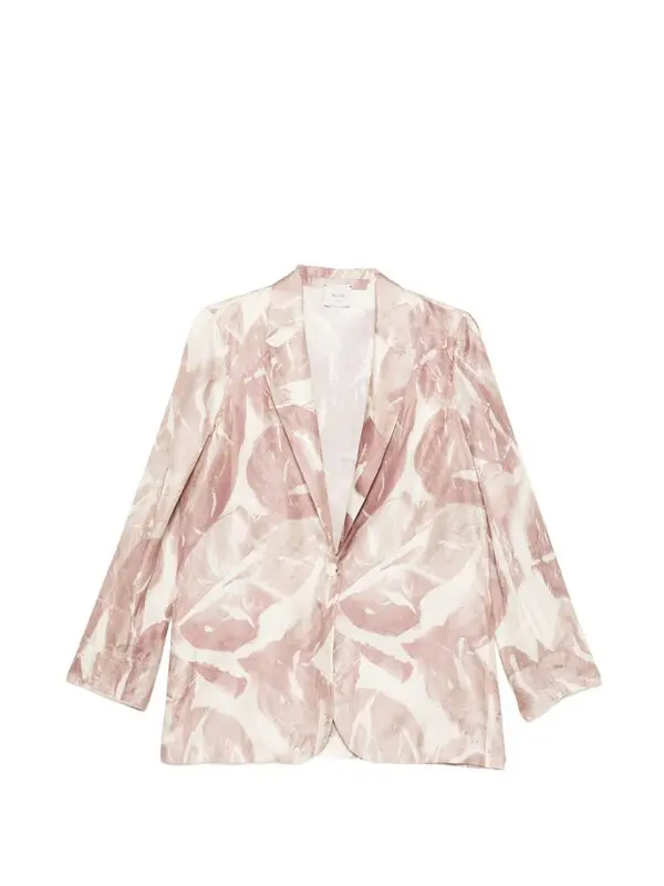 ALYSI Printed Single-breasted Jacket - Powder