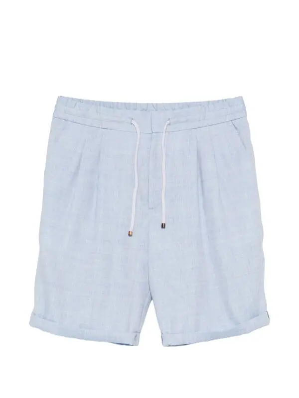 Brunello Cucinelli Linen Blend Shorts - Clear Blue