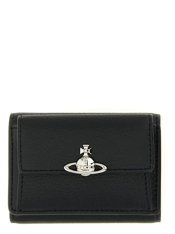VIVIENNE WESTWOOD Orb Logo Small Wallet - Black