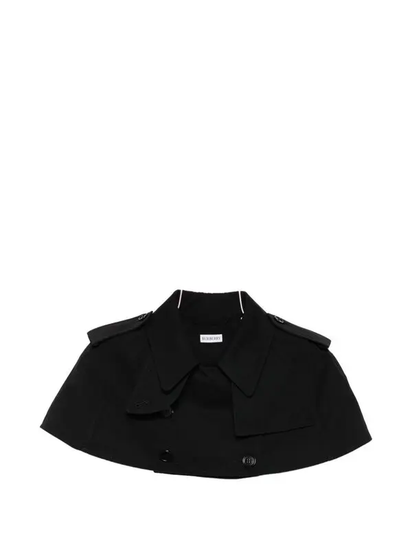 Burberry Cotton Trench Cape - Black