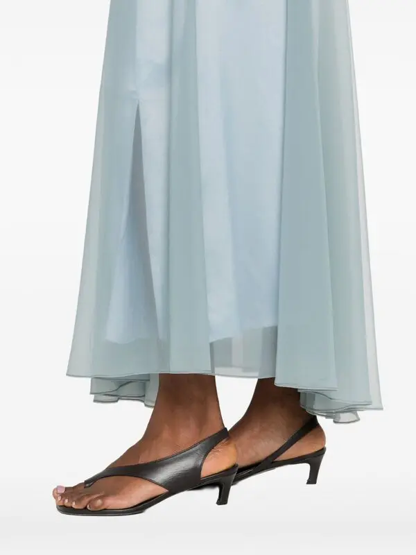 FORTE_FORTE Chiffon Long Skirt - Grey