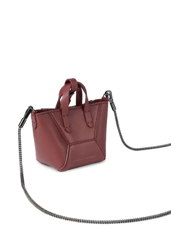 Brunello Cucinelli Leather Bag Charm - Red