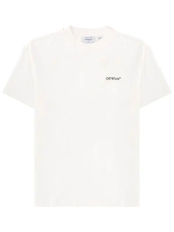 Off White T-shirt With Logo - White