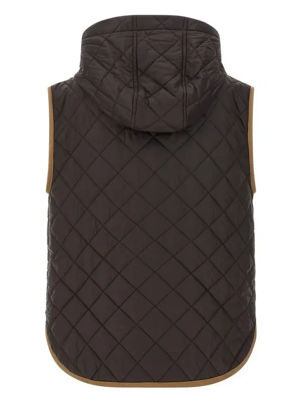 Brunello Cucinelli Quilted Nylon Down Vest - Brown