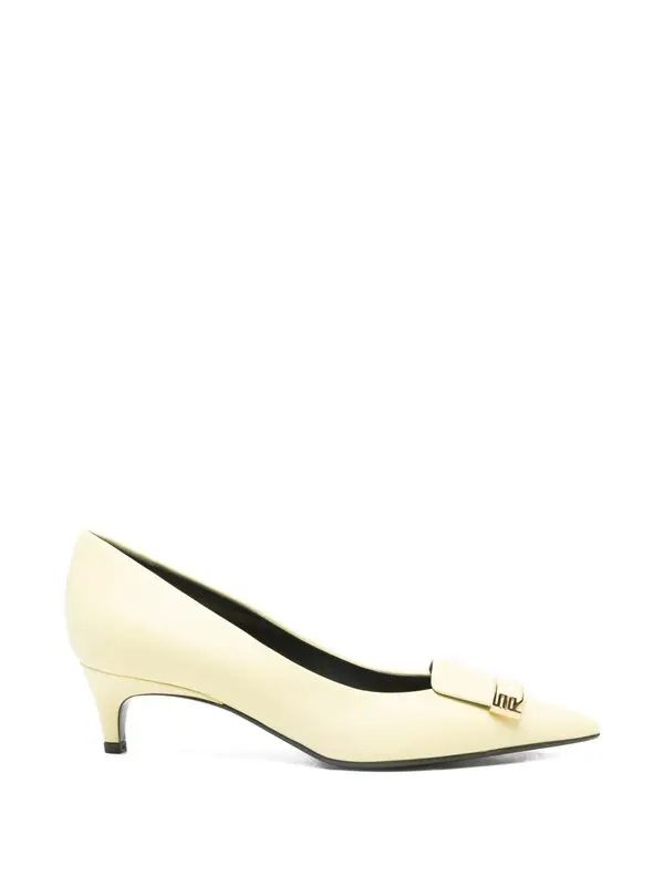 SERGIO ROSSI Leather Pumps - Yellow
