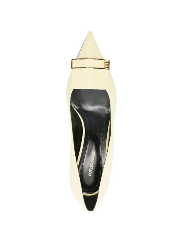 SERGIO ROSSI Leather Pumps - Yellow