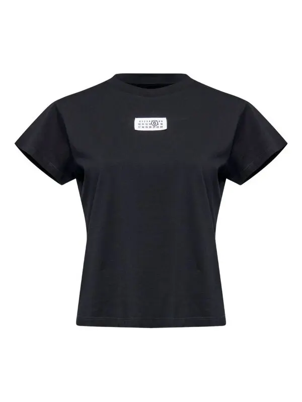 MAISON MARGIELA Logo Cotton T-shirt - Black