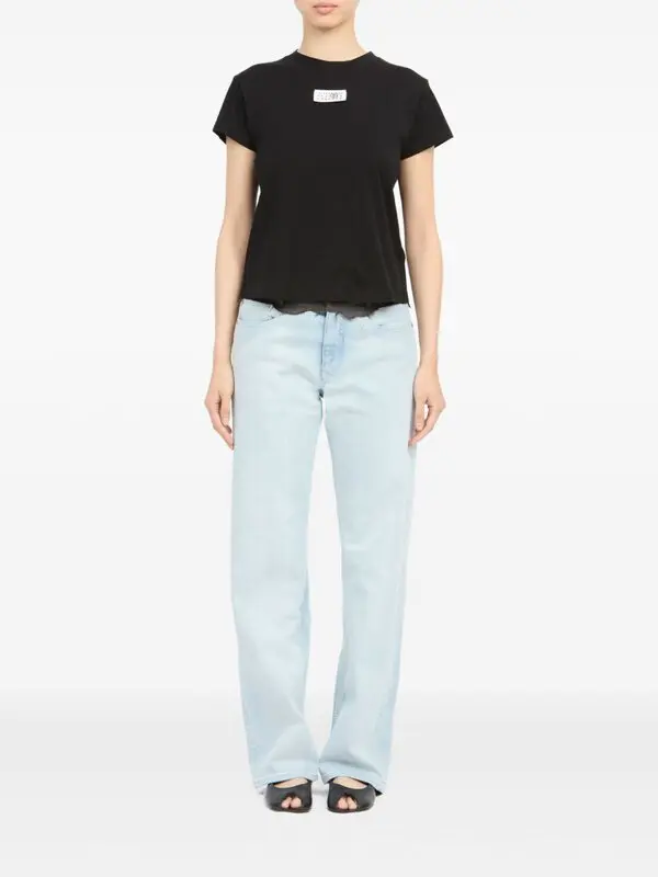MAISON MARGIELA Logo Cotton T-shirt - Black