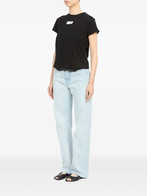 MAISON MARGIELA Logo Cotton T-shirt - Black