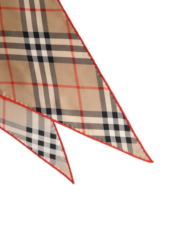 Burberry Sand 'check' Silk Scarf