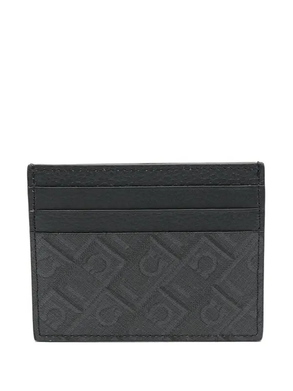 FERRAGAMO Monogram Card Case - Black