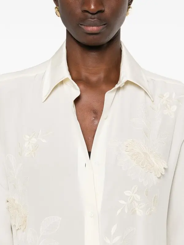 Ermanno Scervino Embroidered Silk Shirt