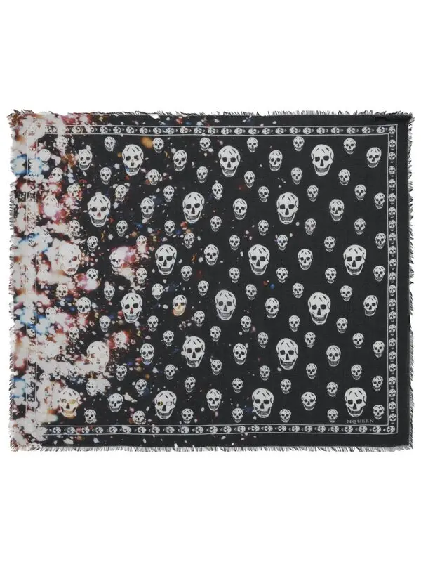 Alexander McQueen Alexander Mc Queen Skull Scarf - Black