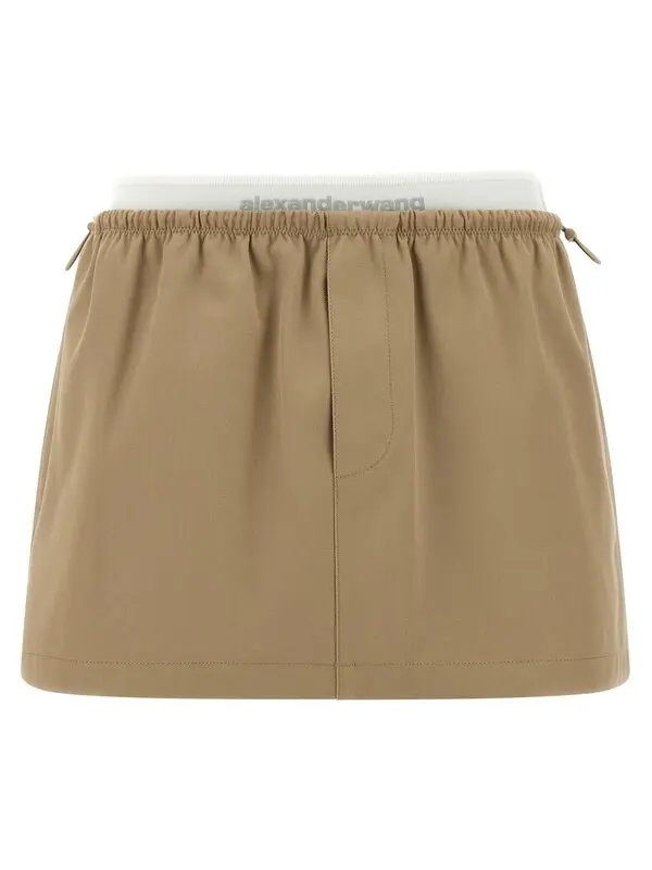 Alexander Wang Double Layer Waist Mini Skirt