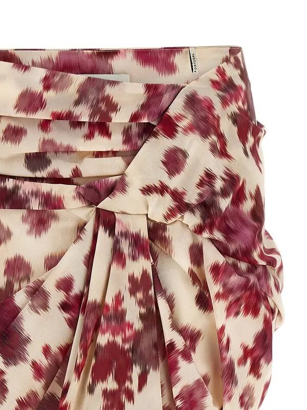 Isabel Marant Ovia Printed Draped Mini Skirt