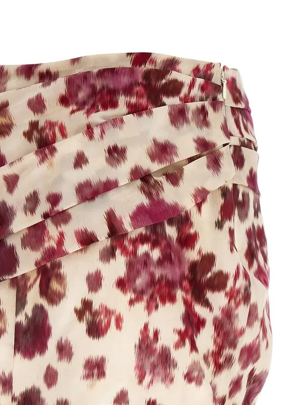 Isabel Marant Ovia Printed Draped Mini Skirt