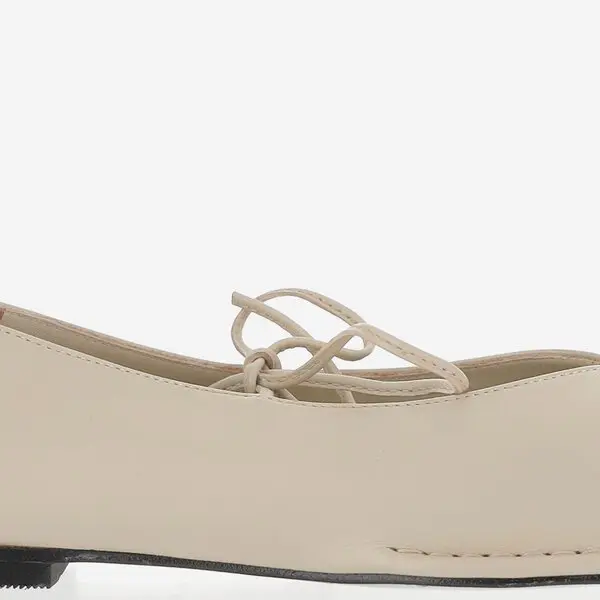 ALOHAS Sway Leather Ballerina Flats - Beige