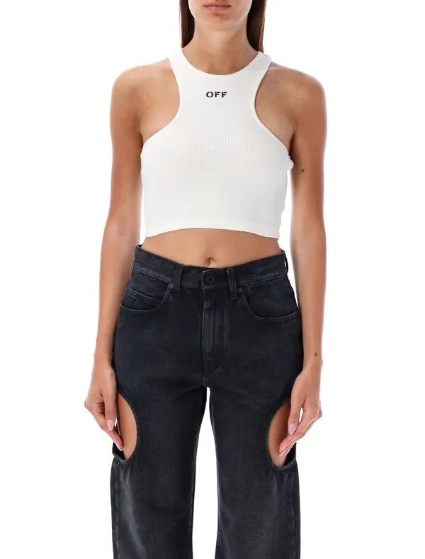 Off White Off Stamp Cropped Top