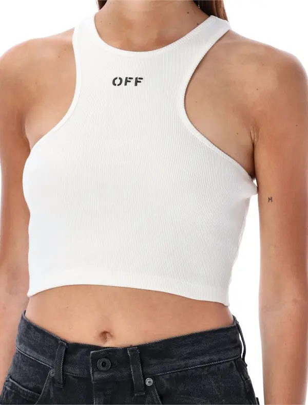 Off White Off Stamp Cropped Top