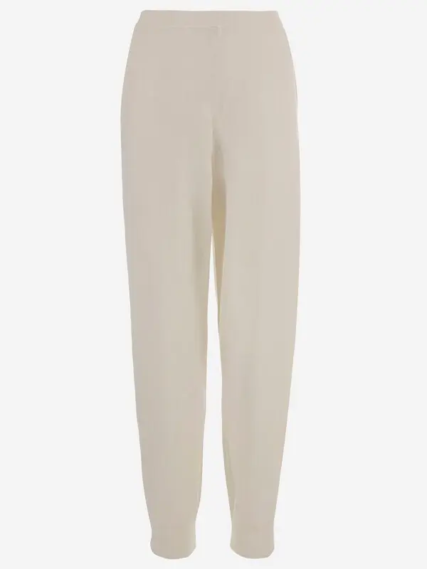 ALLUDE Wool And Cashmere Pants - White
