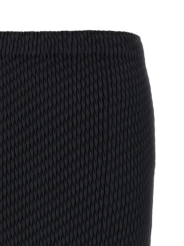 Issey Miyake Pleated Midi Skirt - Black