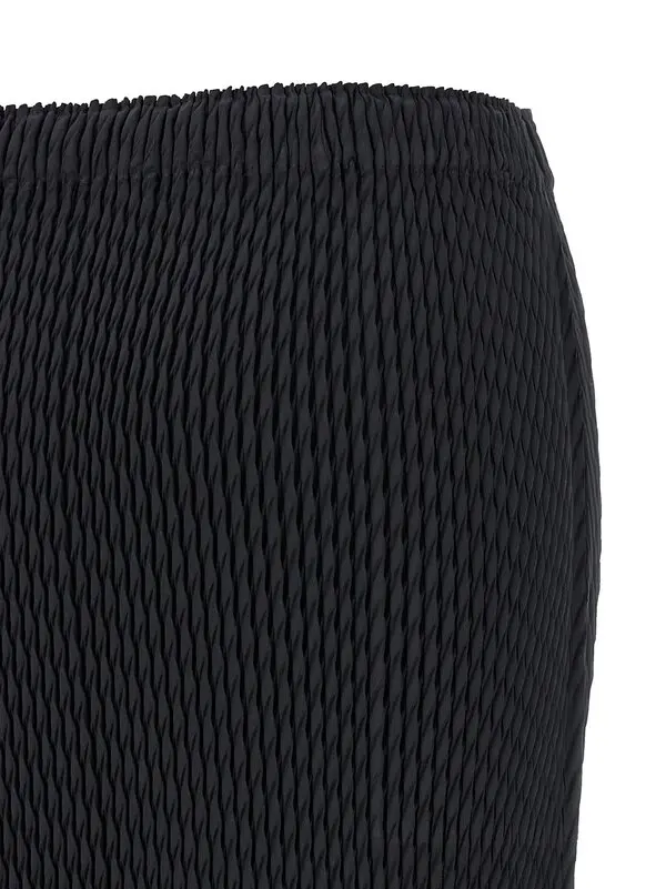 Issey Miyake Pleated Midi Skirt - Black