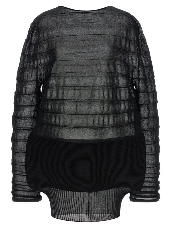 Issey Miyake Moving Knit Top - Black