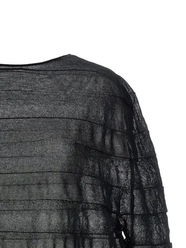 Issey Miyake Moving Knit Top - Black