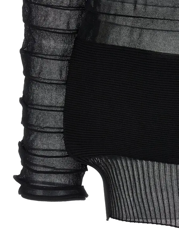 Issey Miyake Moving Knit Top - Black