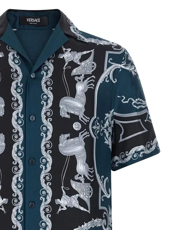 Versace Printed Silk Twill Shirt