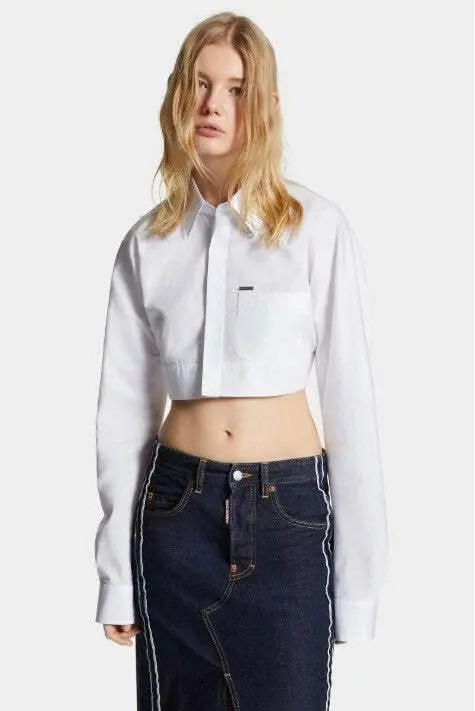 Dsquared2 Cropped Shirt - White