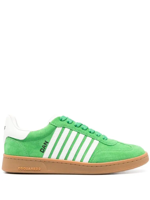 Dsquared2 Leather Sneakers - Verde+bianco