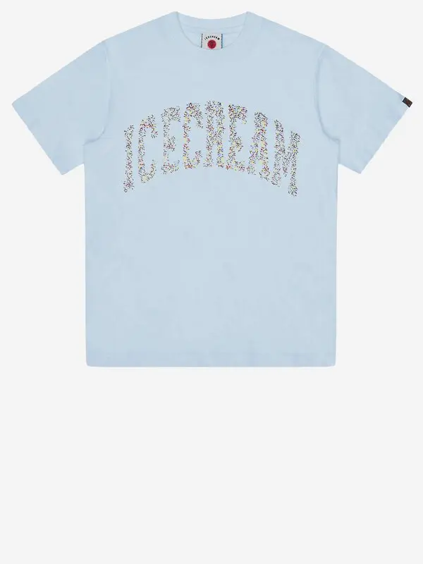 ICECREAM Cotton T Shirt With Logo - Light Blue