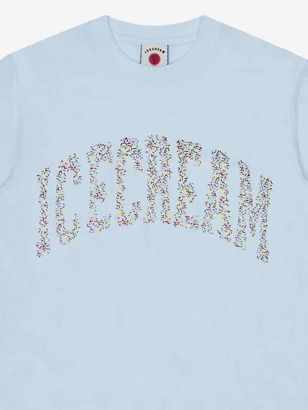 ICECREAM Cotton T Shirt With Logo - Light Blue