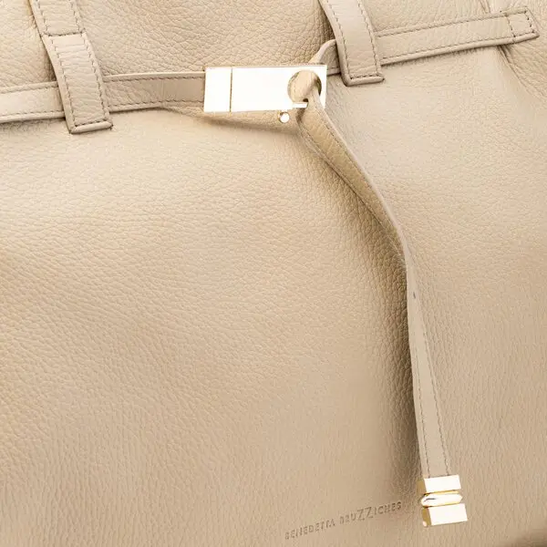 Benedetta Bruzziches Mame Weekend Leather Bag - Ivory