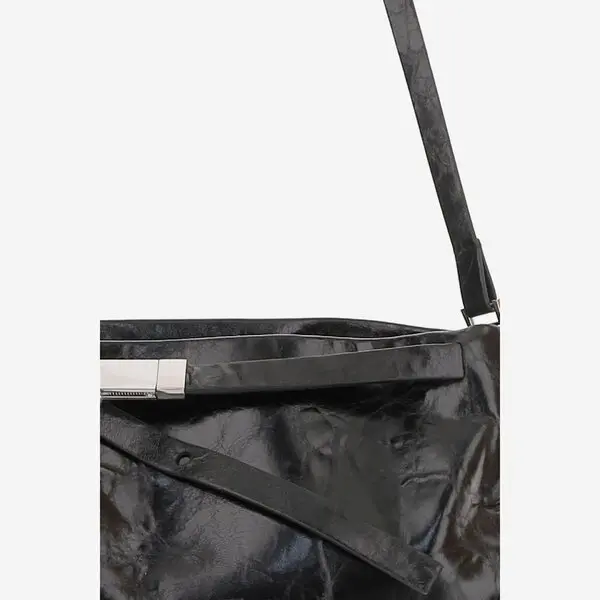 Benedetta Bruzziches Lauren Glossy Leather Shoulder Bag - Black
