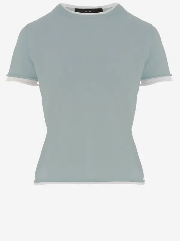 Arch4 Cashmere T-shirt With Edging