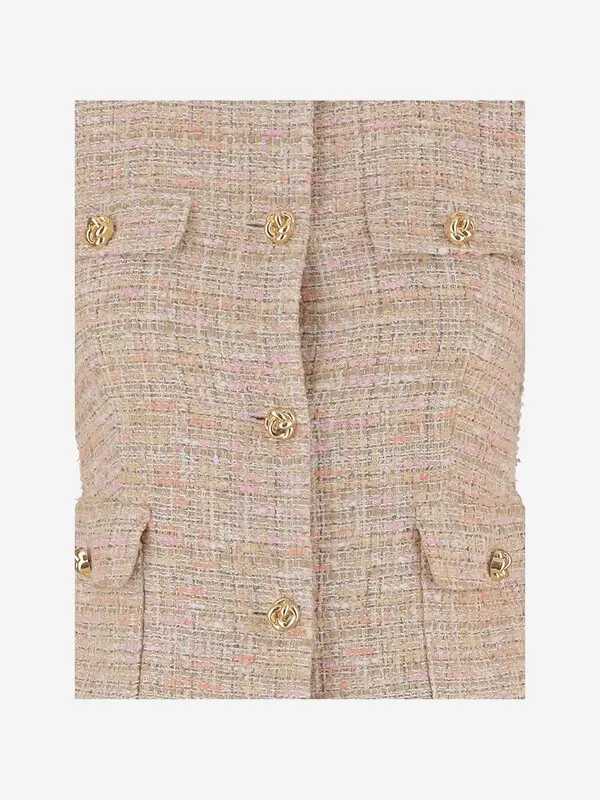 Tagliatore Viscose Blend Jacket - Beige