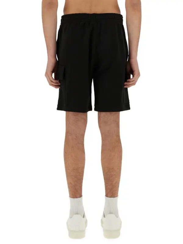 Lacoste Cotton Fleece Cargo Shorts - Black