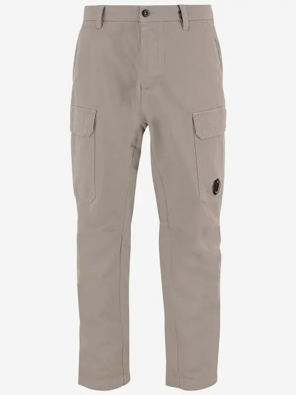 C.P. COMPANY Cotton Trousers With Logo