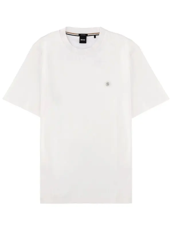 BOSS T Shirt With Logo - White