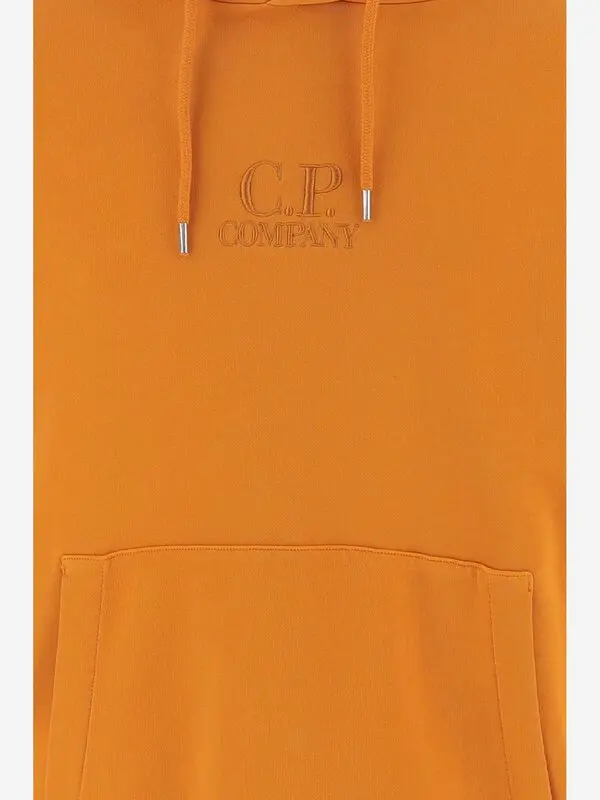 C.P. COMPANY Cotton Sweatshirt With Logo - Orange