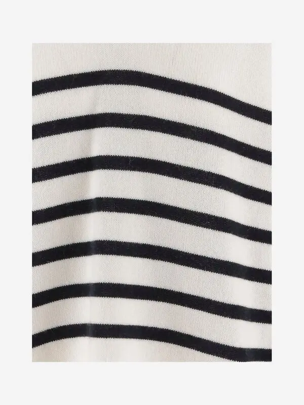 ALLUDE Striped Cashmere Sweater - Red
